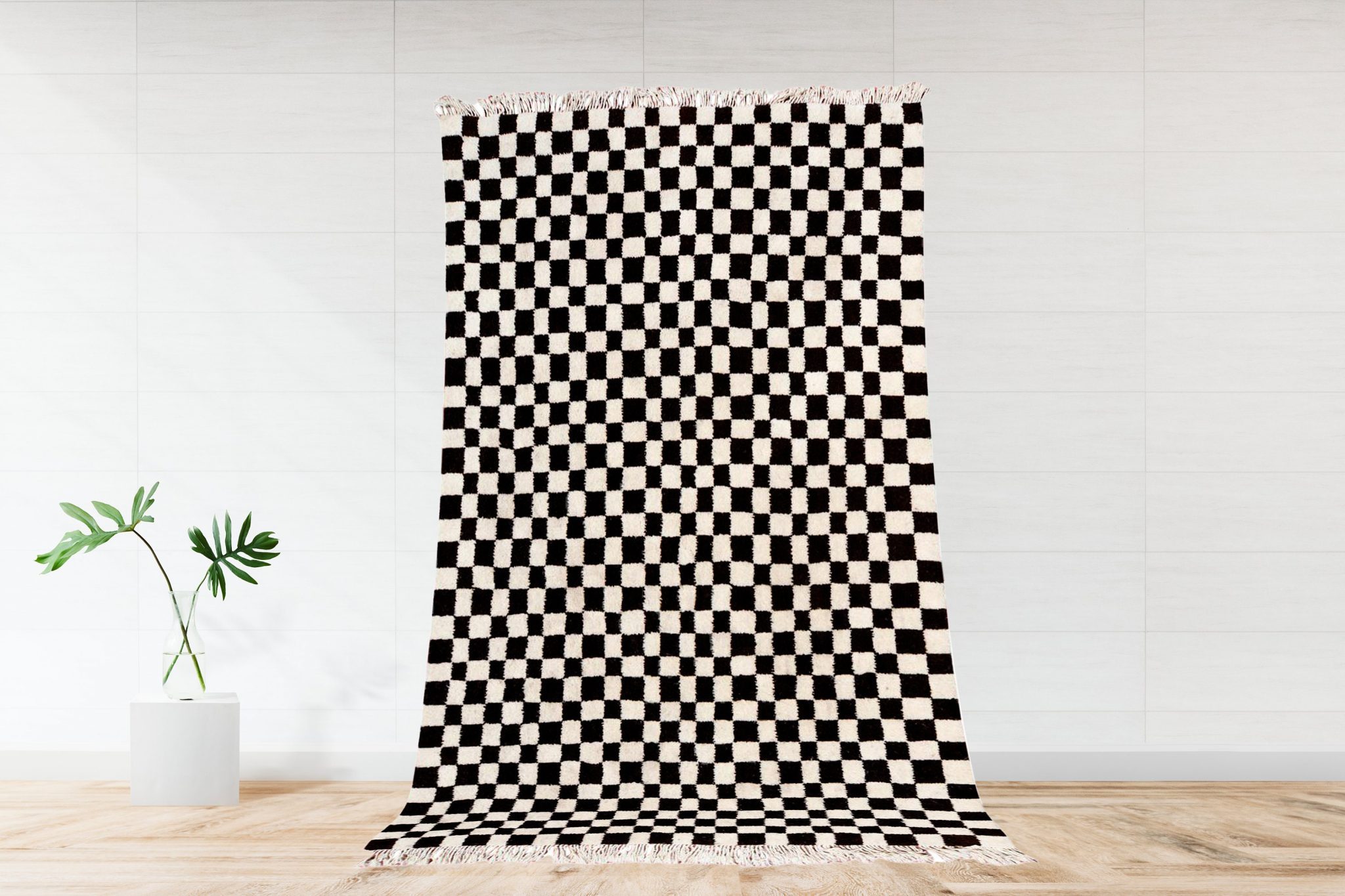 Handmade Berber rug - Checkered rug - Moroccan Rugs